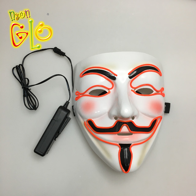 Wholesale Light Up LED Neon V for Vendetta EL Wire Mask Manufacturer ...