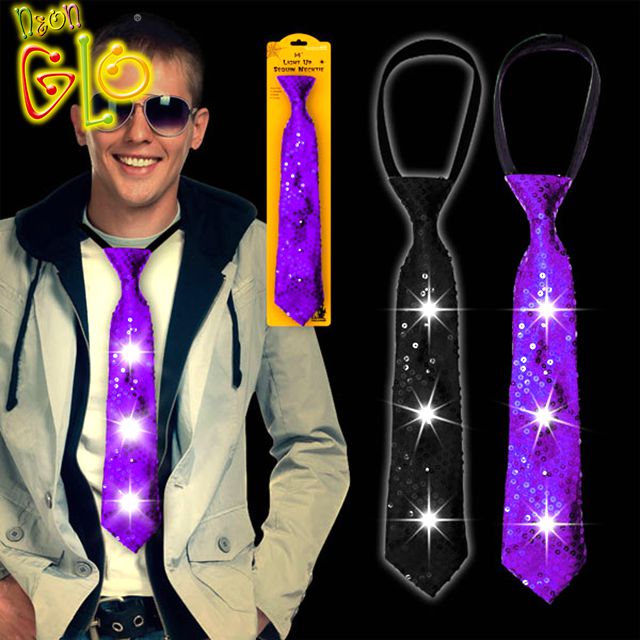 Wholesale Wedding Favors China Colorful Led Party Glow Necktie ...
